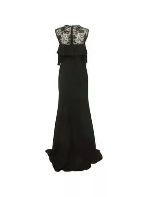 Alexander McQueen Lace Paneled Maxi Dress