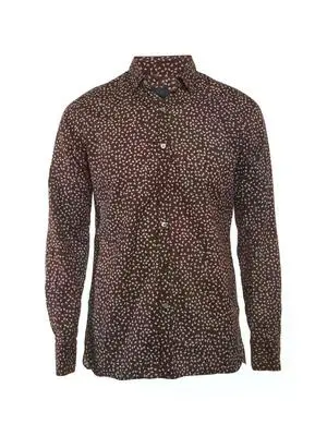 LANVIN Geometric-print Shirt - Red