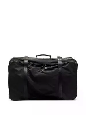 Prada Tessuto Garment Bag With Leather Trim