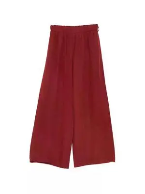 MOUTAKI Cropped Palazzo Pants - Red