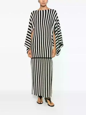 BY MALENE BIRGER Gerta Stripe-print Maxi Dress - Black