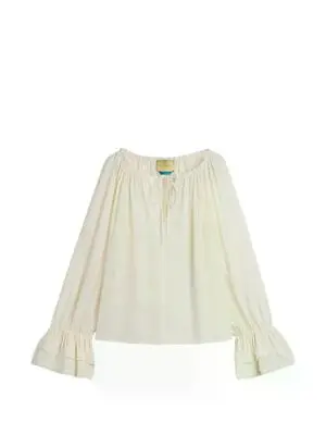 Momoni Mendoza Lace-trimmed Blouse - Neutrals