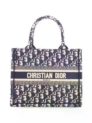 Dior Book Oblique Canvas Small Tote Bag - Blue