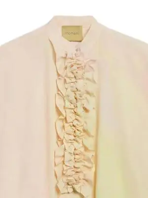 Momoni Cream Crepe Ruffled Shirt - Neutrals