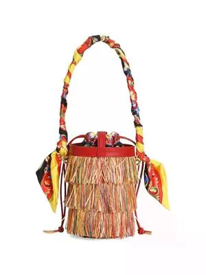 Dolce & Gabbana Raffia Capri Bucket Bag