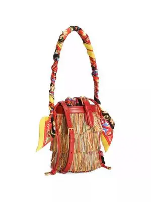 Dolce & Gabbana Raffia Capri Bucket Bag