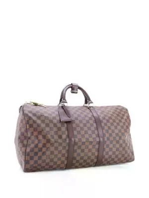 LOUIS VUITTON Keepall 50 Damier Travel Bag - Brown