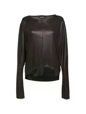 Just Cavalli Coated Long-sleeve Blouse - Black