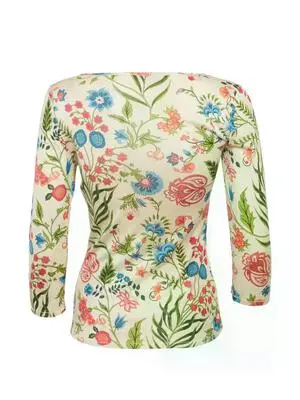 Dior Silk Floral Print Top