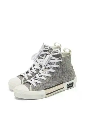Dior B23 Oblique Jacquard Lace-up Sneakers - Grey