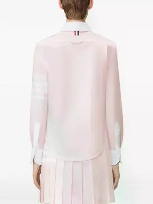 Thom Browne Oxford Shirt With Rwb Stripe Detail