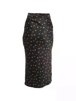 Victoria Beckham Floral-print Midi Skirt