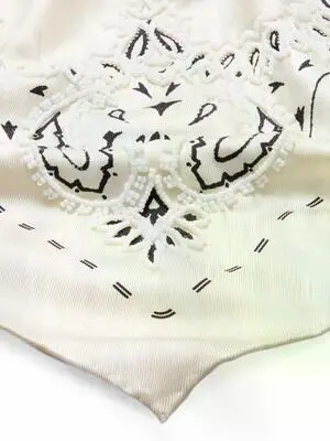 Tory Burch Beaded Bandana Triangle Scarf