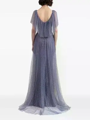 GEMY MAALOUF Beaded Draped Dress