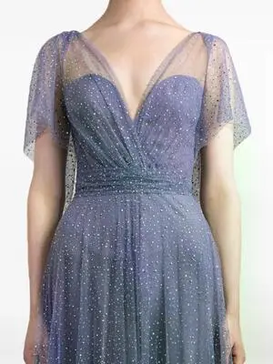 GEMY MAALOUF Beaded Draped Dress