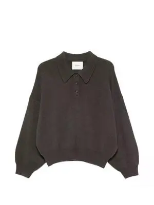 LISA YANG Etta Polo-collar Sweater - Brown