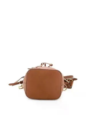 Fendi Mon Tresor Zucca Embossed Leather Mini Bucket Bag