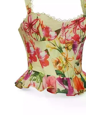Charo Ruiz Ibiza Floral Print Ruffled Top