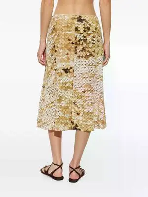 Moschino Sequin-effect Silk Midi Skirt