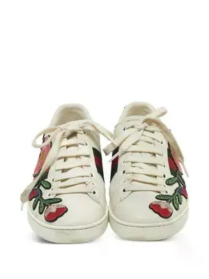 Gucci Ace Floral-embroidered Sneakers