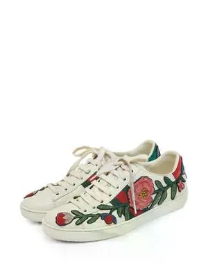 Gucci Ace Floral-embroidered Sneakers