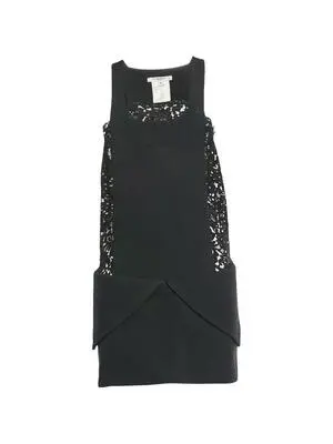 Givenchy Sleeveless Pleated Dress With Lace Panels