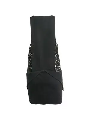 Givenchy Sleeveless Pleated Dress With Lace Panels