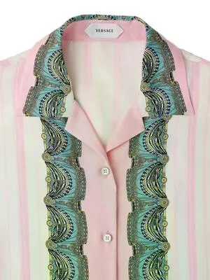 Versace Printed Silk Twill Shirt