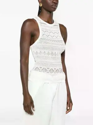 Nanushka Raisie Lace Racerback Tank Top