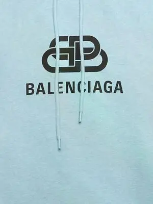 Balenciaga Logo Print Long-sleeve Hoodie