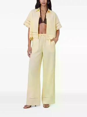 NICHOLAS Erica Linen Wide-leg Pants