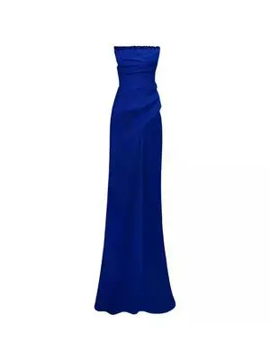 GEMY MAALOUF Beaded Strapless Gown - Blue