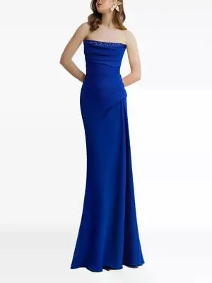 GEMY MAALOUF Beaded Strapless Gown