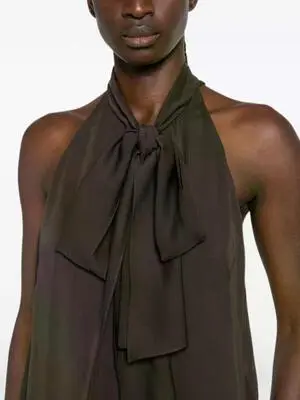 TOM FORD Sleeveless Bow Detail Halterneck Top