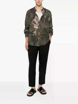 YES LONDON Pleated Front Cropped Trousers