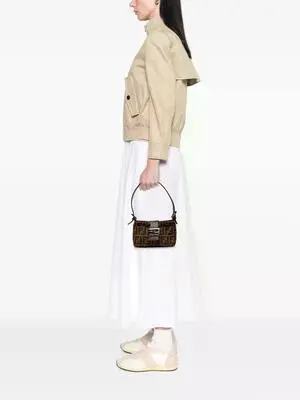 Fendi Zucca Canvas Shoulder Bag