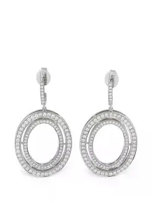 Ivanka Trump 18k White Gold Diamond Hoop Earrings