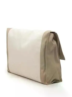 Hermès Bicolor Canvas Tapis De Selle Clutch Bag