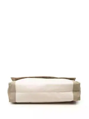 Hermès Bicolor Canvas Tapis De Selle Clutch Bag