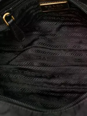 Prada Rose Embellished Tessuto Handbag