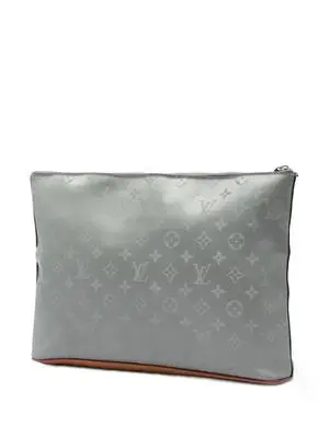 LOUIS VUITTON Monogram Titanium Pochette Cosmos Clutch Bag