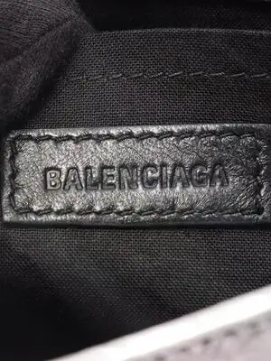 Balenciaga Metallic Lambskin Le Cagole Sling Crossbody Bag - Silver