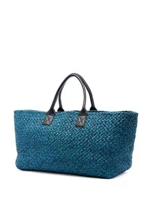 Bottega Veneta Large Lambskin Intreccio Cabat Tote Bag
