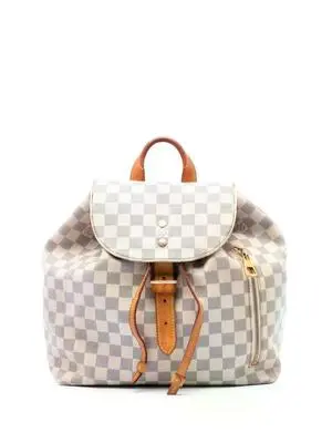 LOUIS VUITTON Damier Azur Sperone Backpack - White