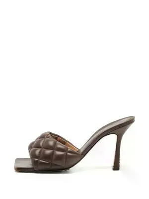 Bottega Veneta Lido Quilted Leather Sandals - Brown