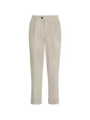 Brunello Cucinelli Garment-dyed Cotton Corduroy Pleated Trousers