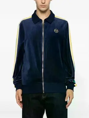 SERGIO TACCHINI Side-stripe Velvet Sweatshirt