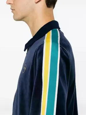 SERGIO TACCHINI Side-stripe Velvet Sweatshirt