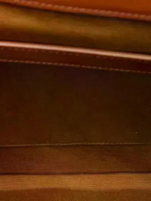 Celine Triomphe Coated Canvas Wristlet Flap Pouch Clutch Bag