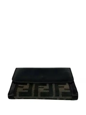 Fendi 2000-2010 Zucca Canvas And Leather Bifold Wallet Small Wallets